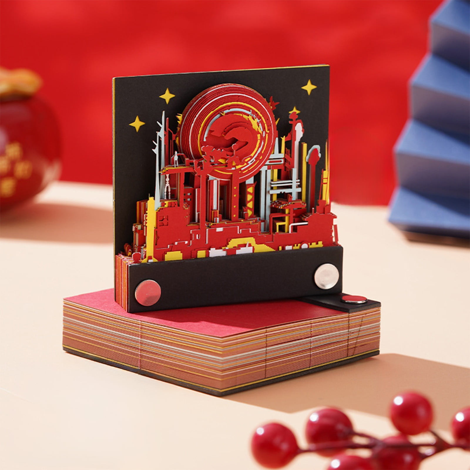 Architecture Science Fiction Paper Carving Memo Book Calendar Hand Tear ...