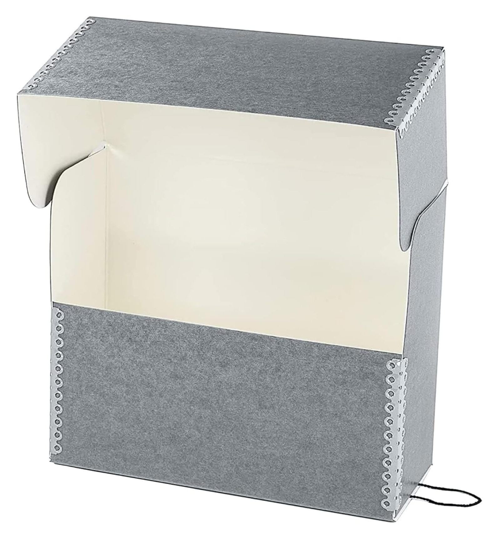 Archival Document Storage Box with Metal Edge, Acid- Gray Boxboard ...