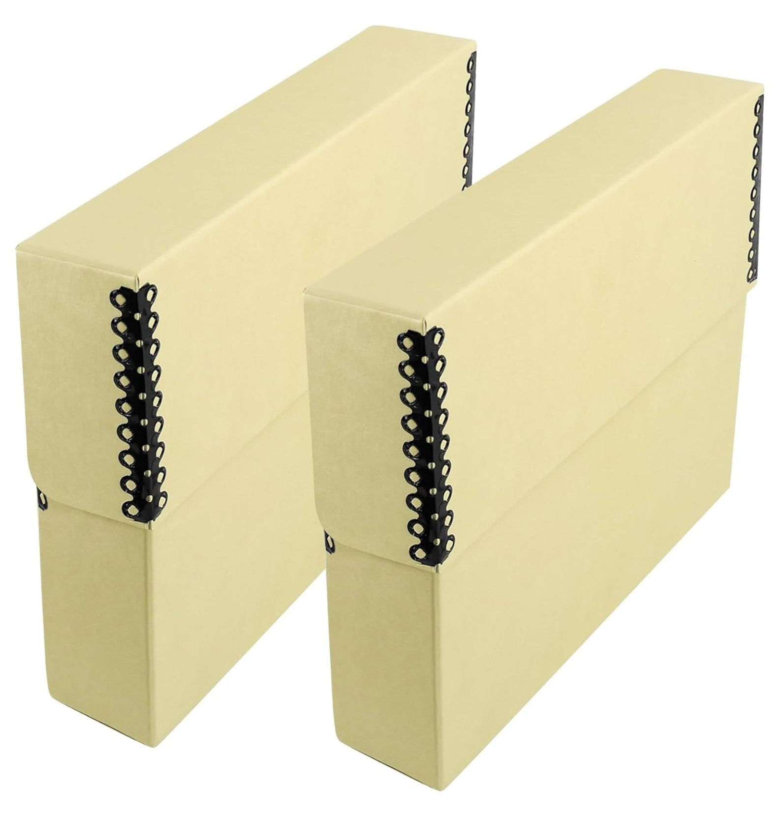 Archival Document Storage Box with Metal Edge, Acid- Tan Boxboard ...