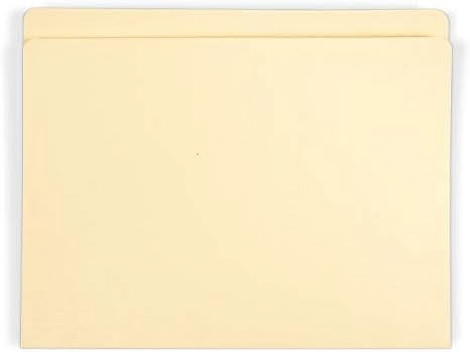 Archival- Letter Size Cream File Folders w/Full 1" Tabs (100-Pack ...