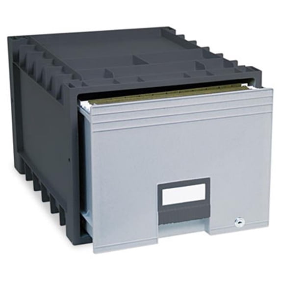 Archive Drawer for Letter Files Storage Box 18'' Depth Black/Gray ...
