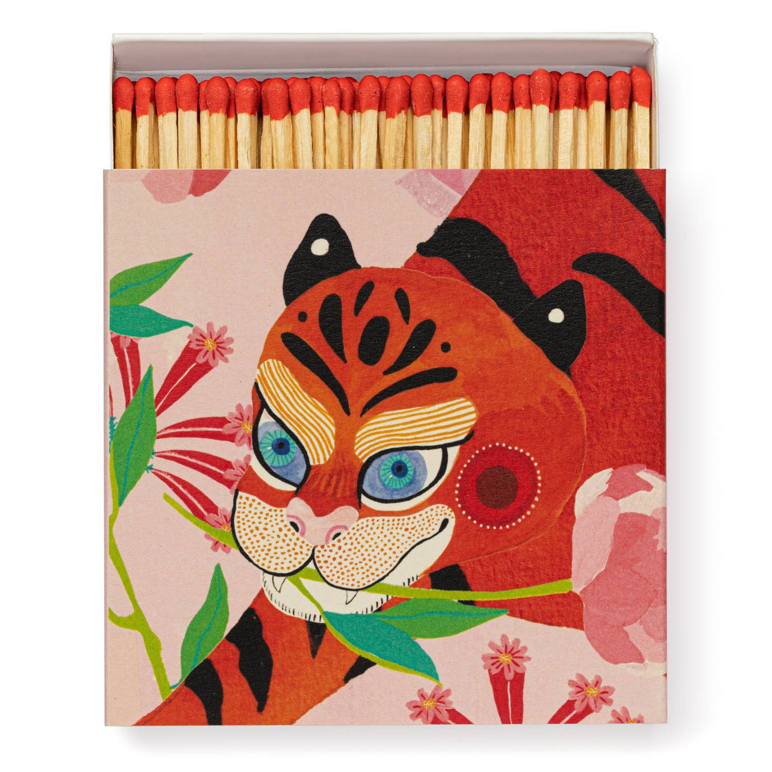 Archivist Gallery - Tiger with Peony Square Matchbox - 4x4 - 125 ...