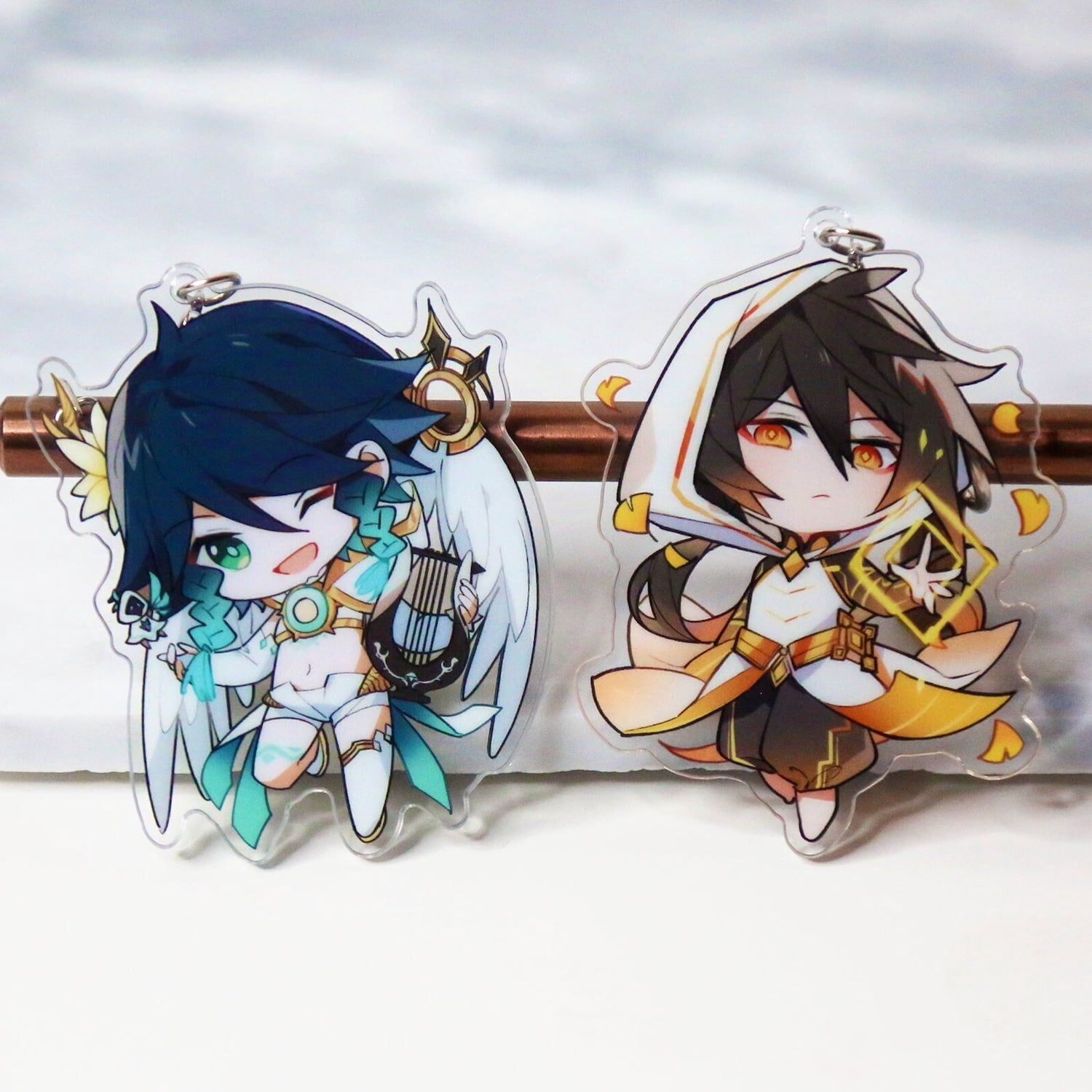 Archons Keychains - Zhongli Venti Morax Barbatos Genshin Impact (1 ...
