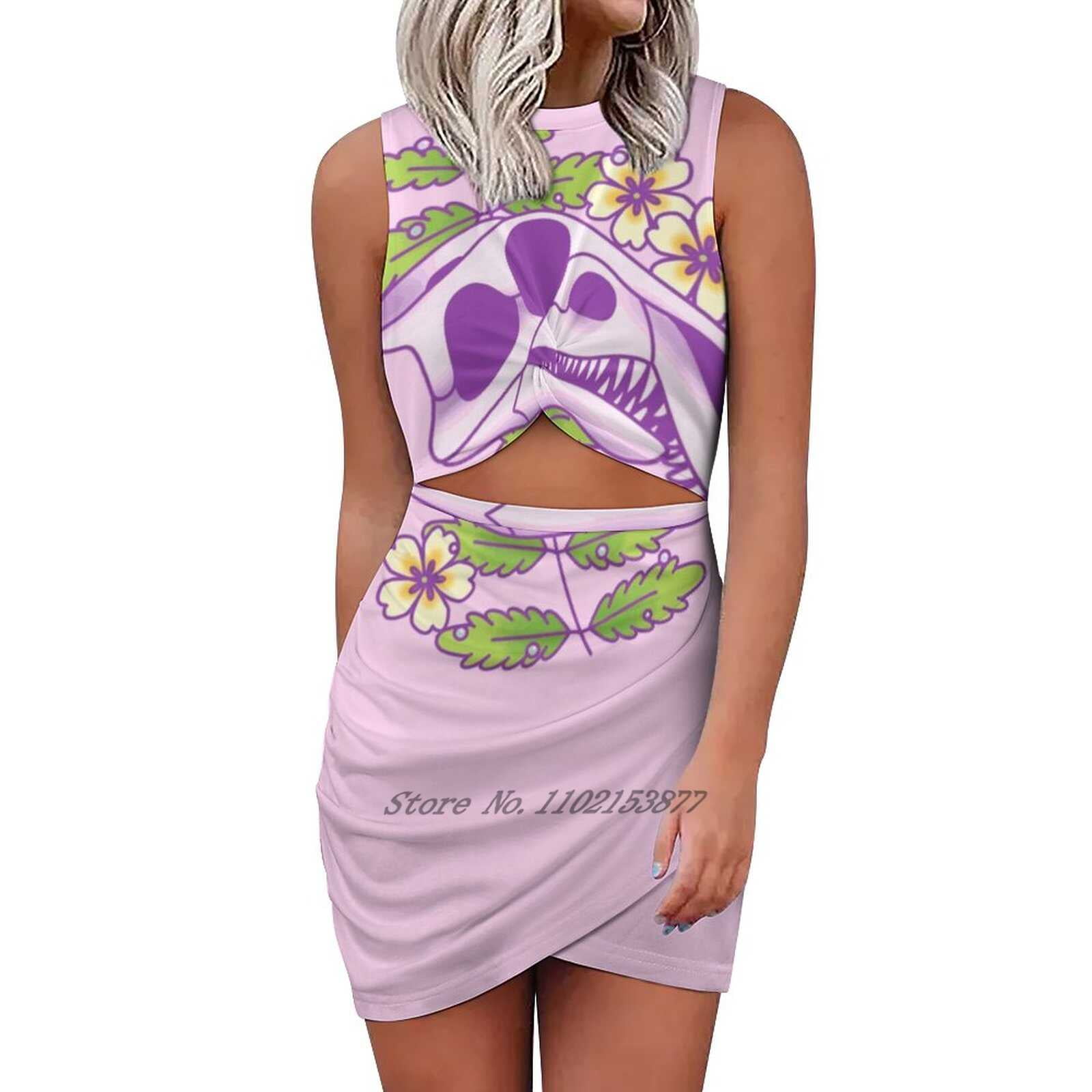 Archosaurus Loose Pocket Dress Summer Sexy Dress Print Short Sleeve ...