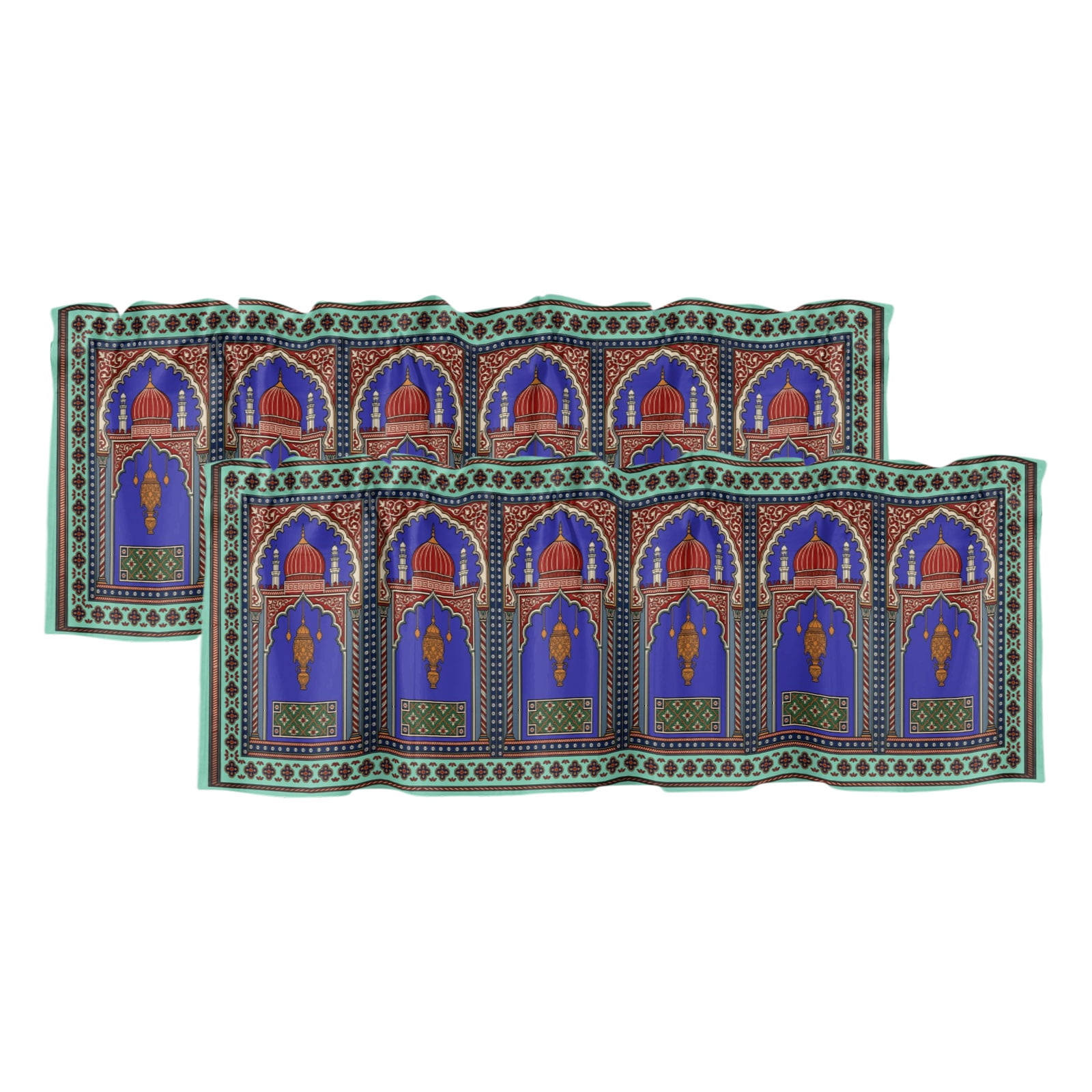 Archway Columns 2 Panels Kitchen Valance, Vintage Ethic Traditional ...