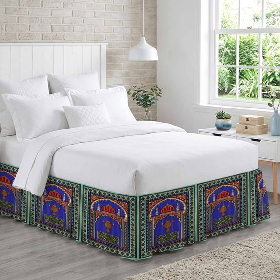 Archway Columns Bed Skirt Queen Size 16 Inch Drop, Vintage Ethic ...