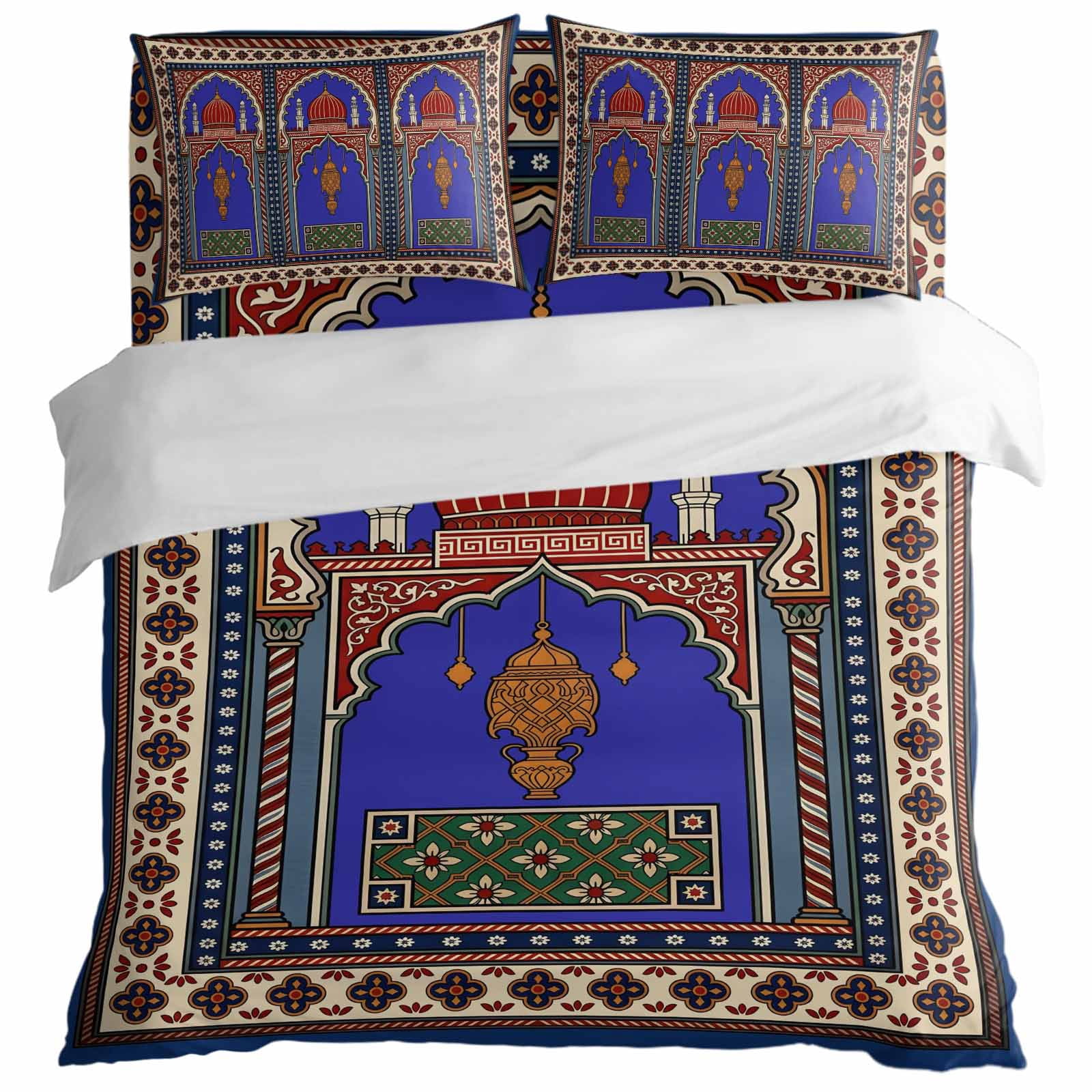 Archway Columns Duvet Cover Set Twin Size, Vintage Ethic Traditional ...