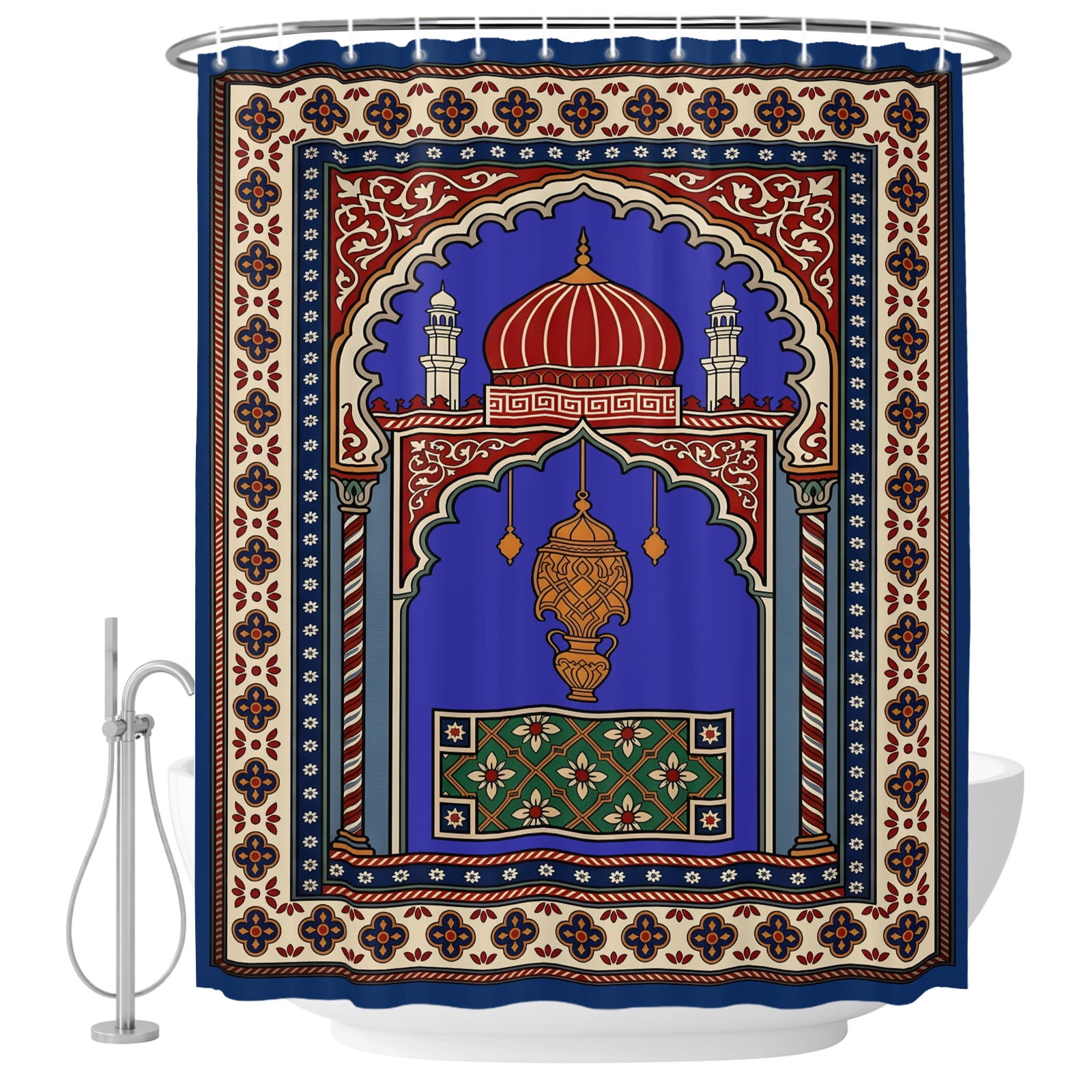 Archway Columns Shower Curtain for Bathroom, Vintage Ethic Traditional ...