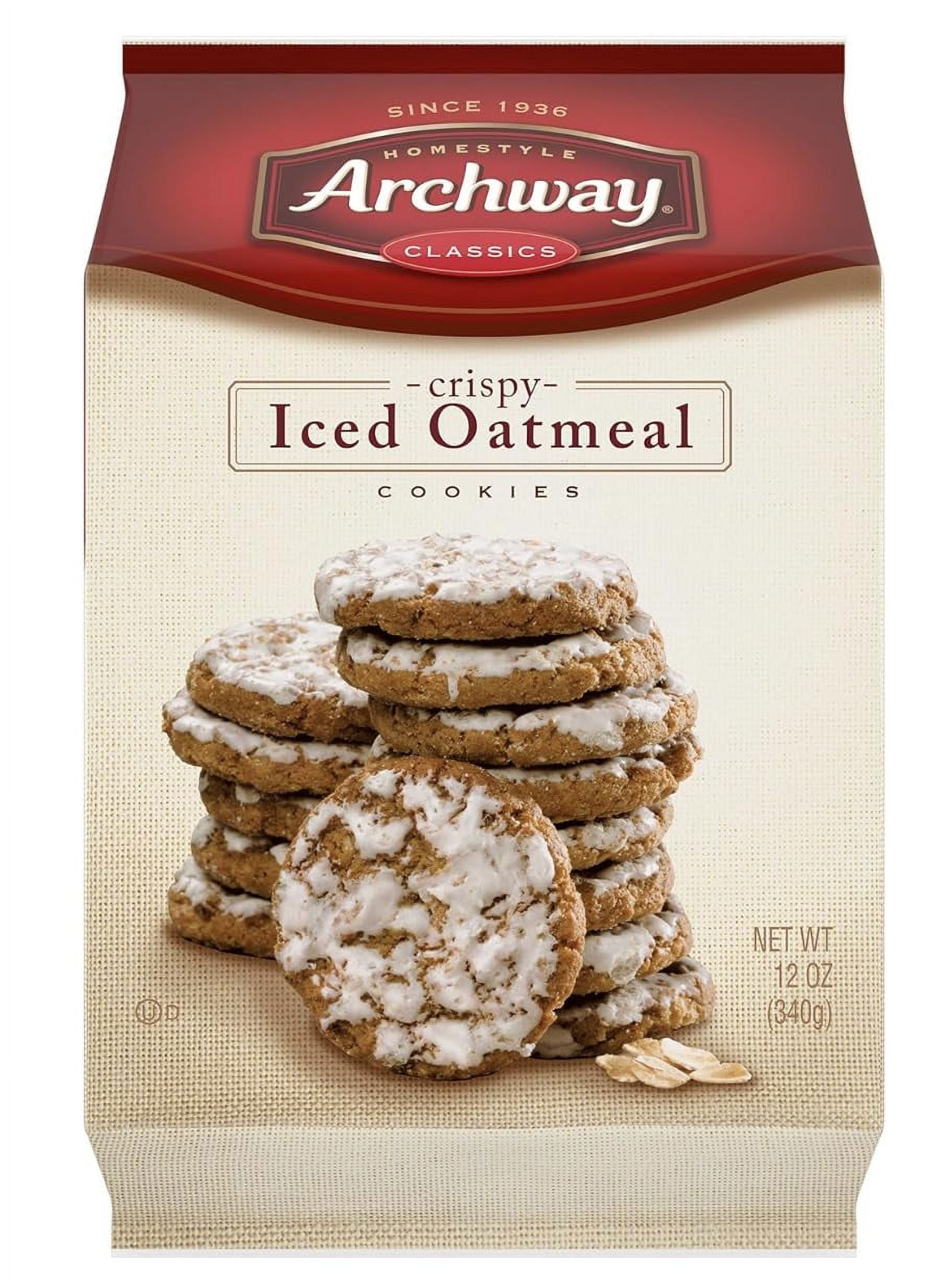 Archway Homestyle Cookies Crispy Bites Iced Oatmeal 12oz KMC2 - Walmart.com