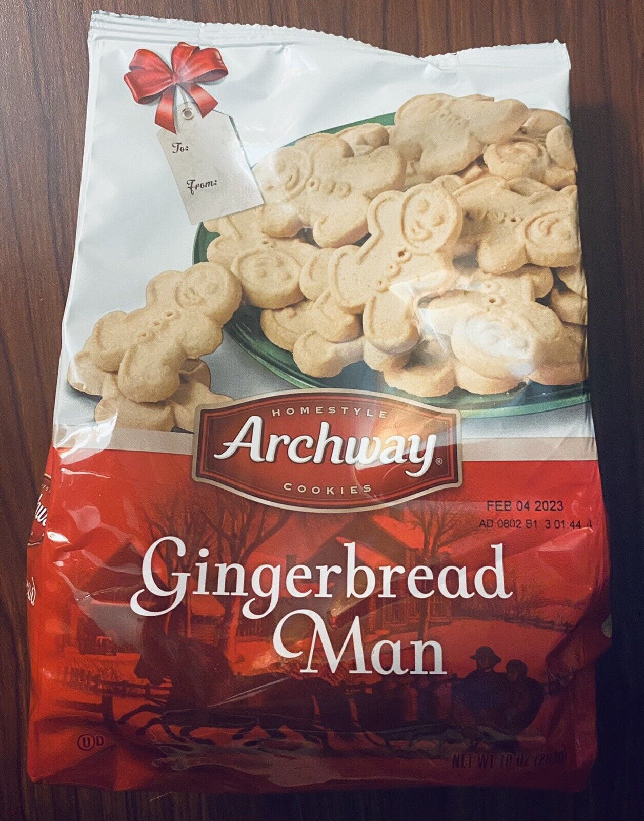 Archway Homestyle Gingerbread Man Christmas Holiday Cookies 10 Oz Bag ...