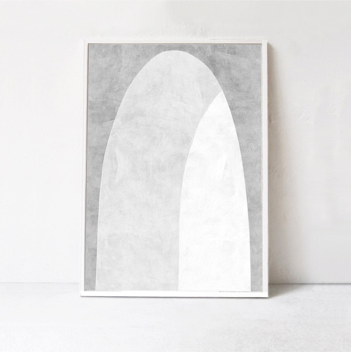 Archway Modern Wall Decor Black and White Minimalist Unframed Paper ...