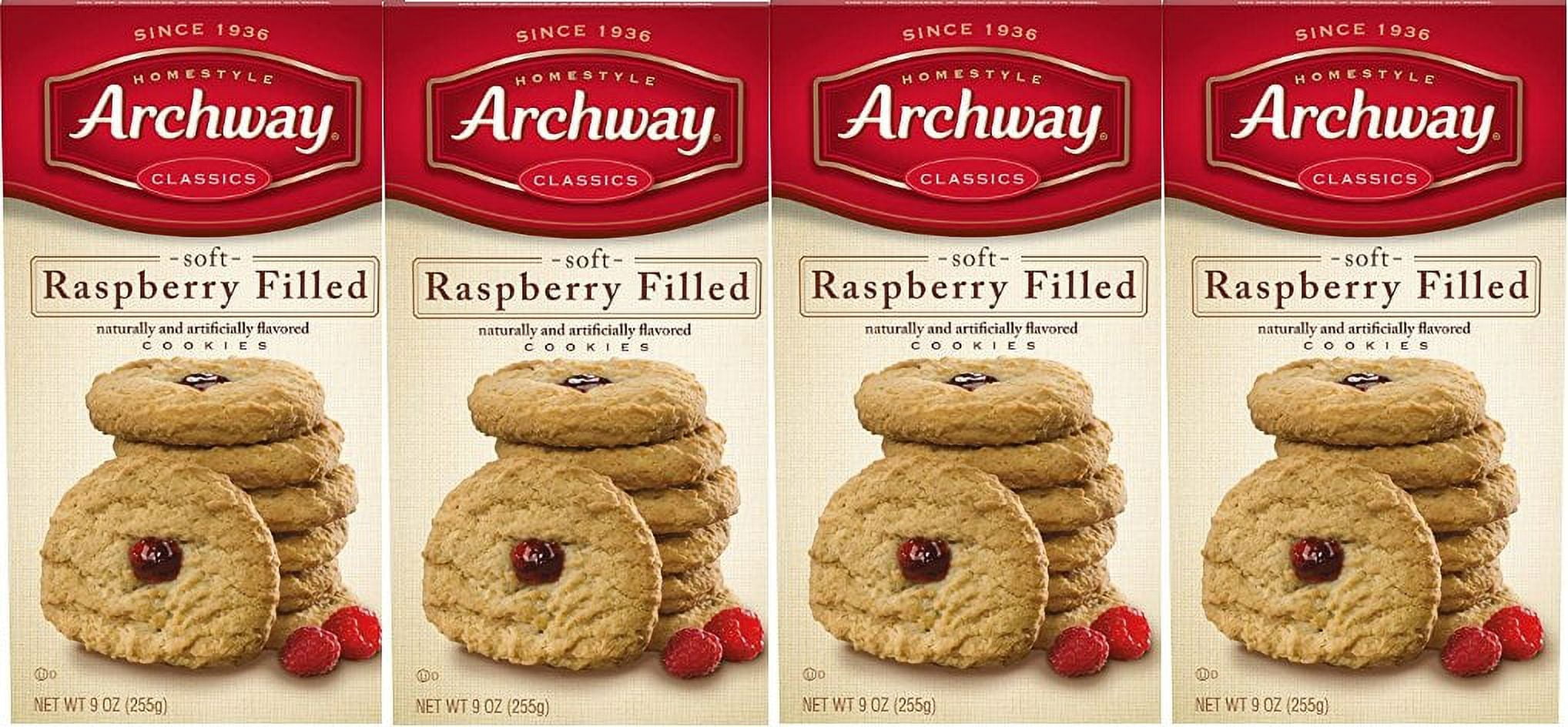 Archway Raspberry Filled Cookies, 9 oz Box, Pack of 4 - Walmart.com