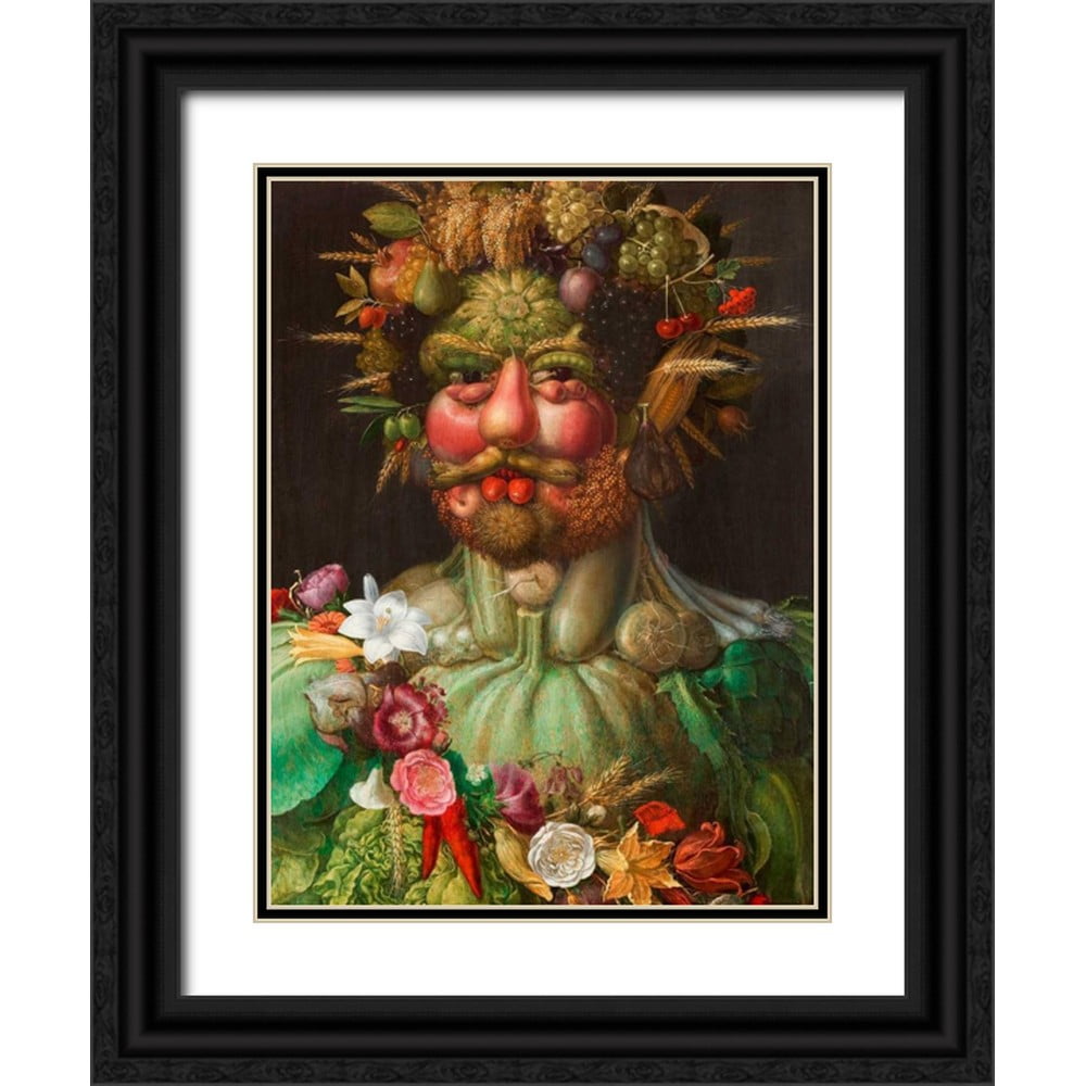 Arcimboldo, Giuseppe 15x18 Black Ornate Wood Framed with Double Matting ...
