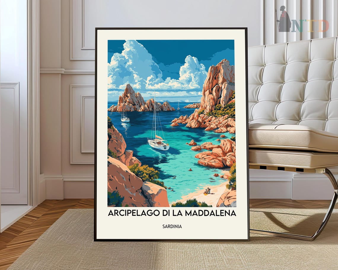 Arcipelago Di La Maddalena Poster, Travel Wall Art, Unframed Paper ...