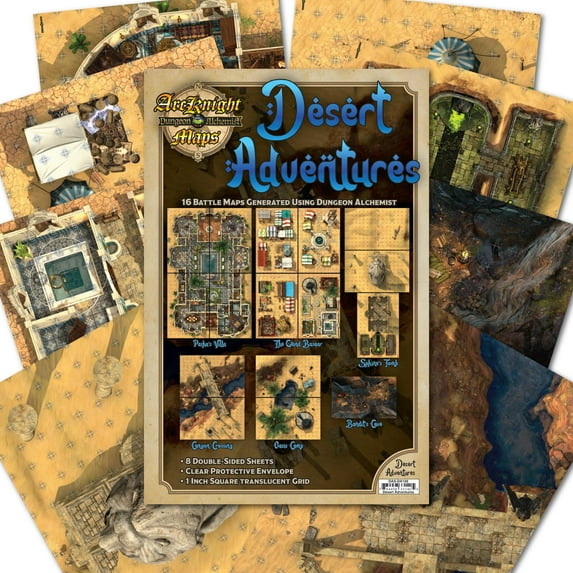 Arcknight Desert Adventures Roleplaying D&D Battlemaps; 16 Modular RPG ...