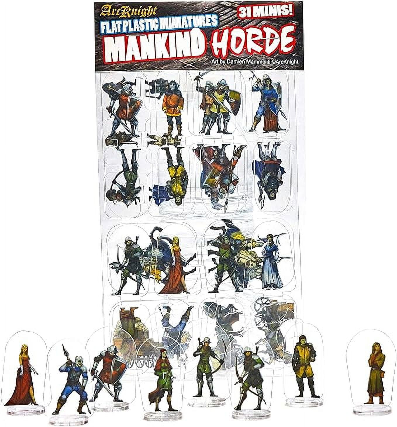 Arcknight Flat Plastic Miniatures: Mankind Horde; 31 Unique Human ...