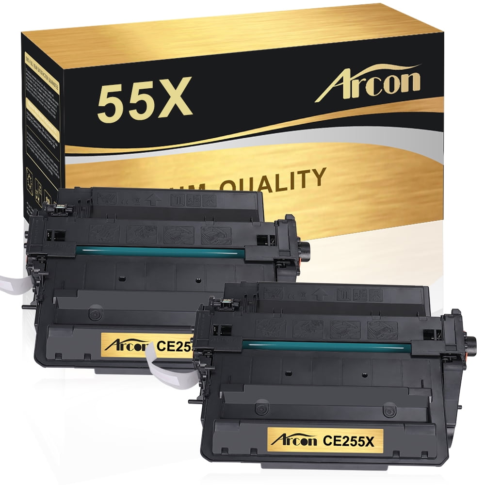 Arcon 2-Pack Compatible Toner for HP 55X CE255X LaserJet Enterprise 500 ...