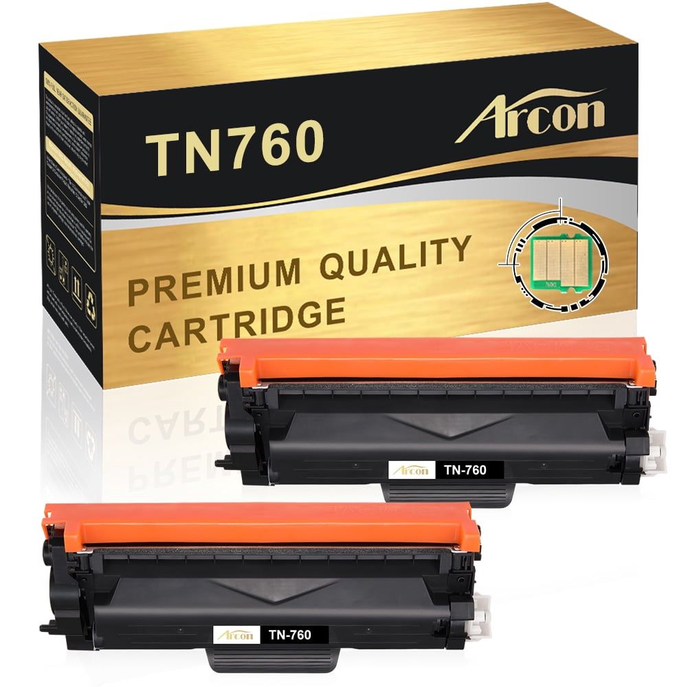 Arcon 2-Pack Compatible Toner for Brother TN 760 TN-760 MFC-L2710DW ...