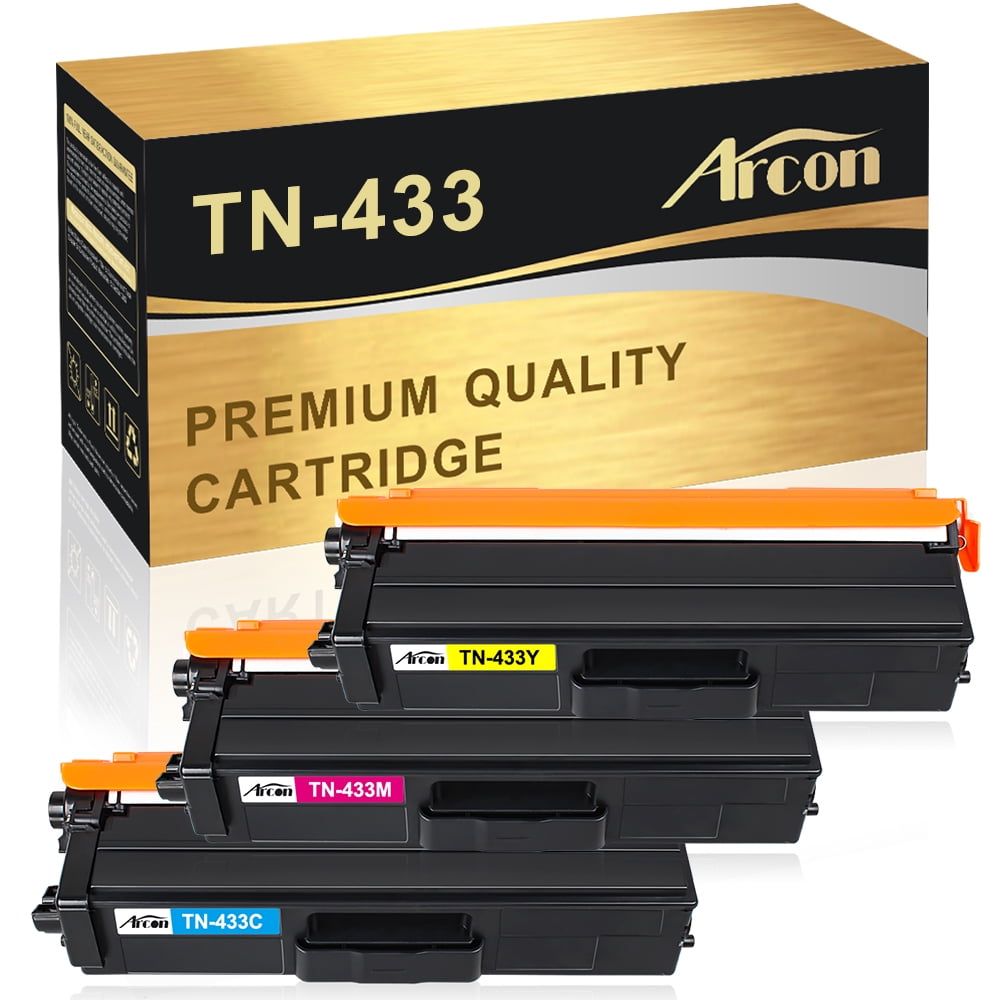 Arcon 3-Pack Compatible Toner for Brother TN433 TN-433C TN-433M TN-433Y ...