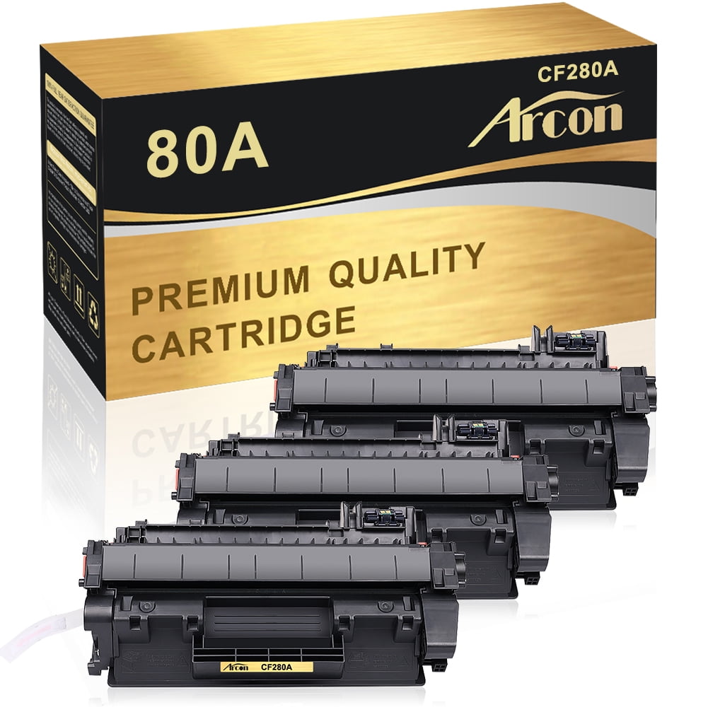 Arcon 3-Pack Compatible Toner for HP 80A CF280A works with HP Laser Jet ... Arcon 3-Pack Compatible Toner for HP 80A CF280A works with HP Laser Jet ...