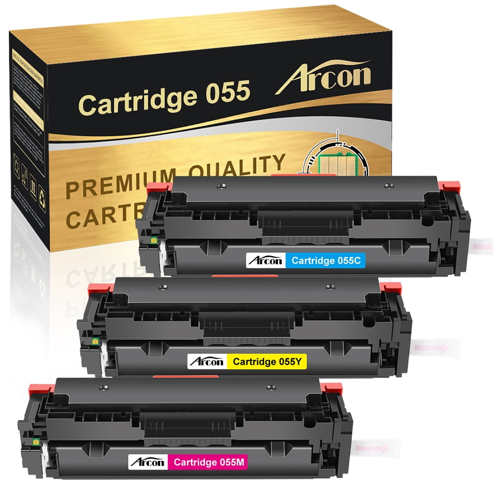 Arcon 3-Pack Compatible Toner for Canon 055 with Chip imageCLASS ...