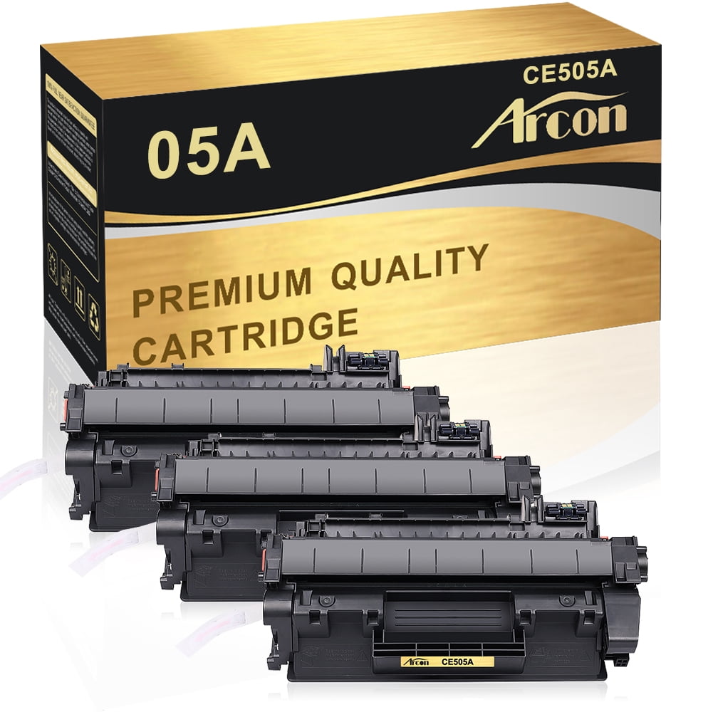 Arcon 3-Pack Compatible Toner for HP CE505A 05A LaserJet P2030 P2035 P2035N P2050 P2055D P2055DN ...