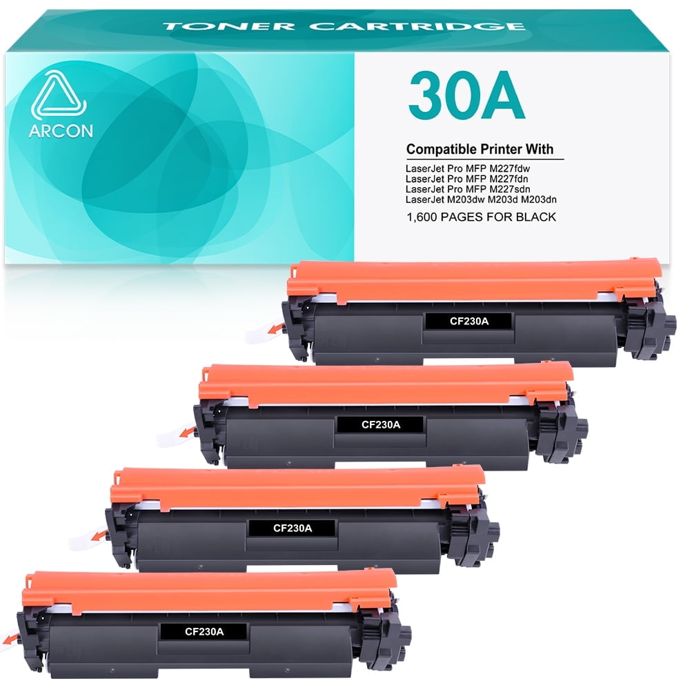 Arcon 30A CF230A 30X CF230X Toner Cartridges Compatible for HP LaserJet Pro MFP M227fdw M227fdn ...