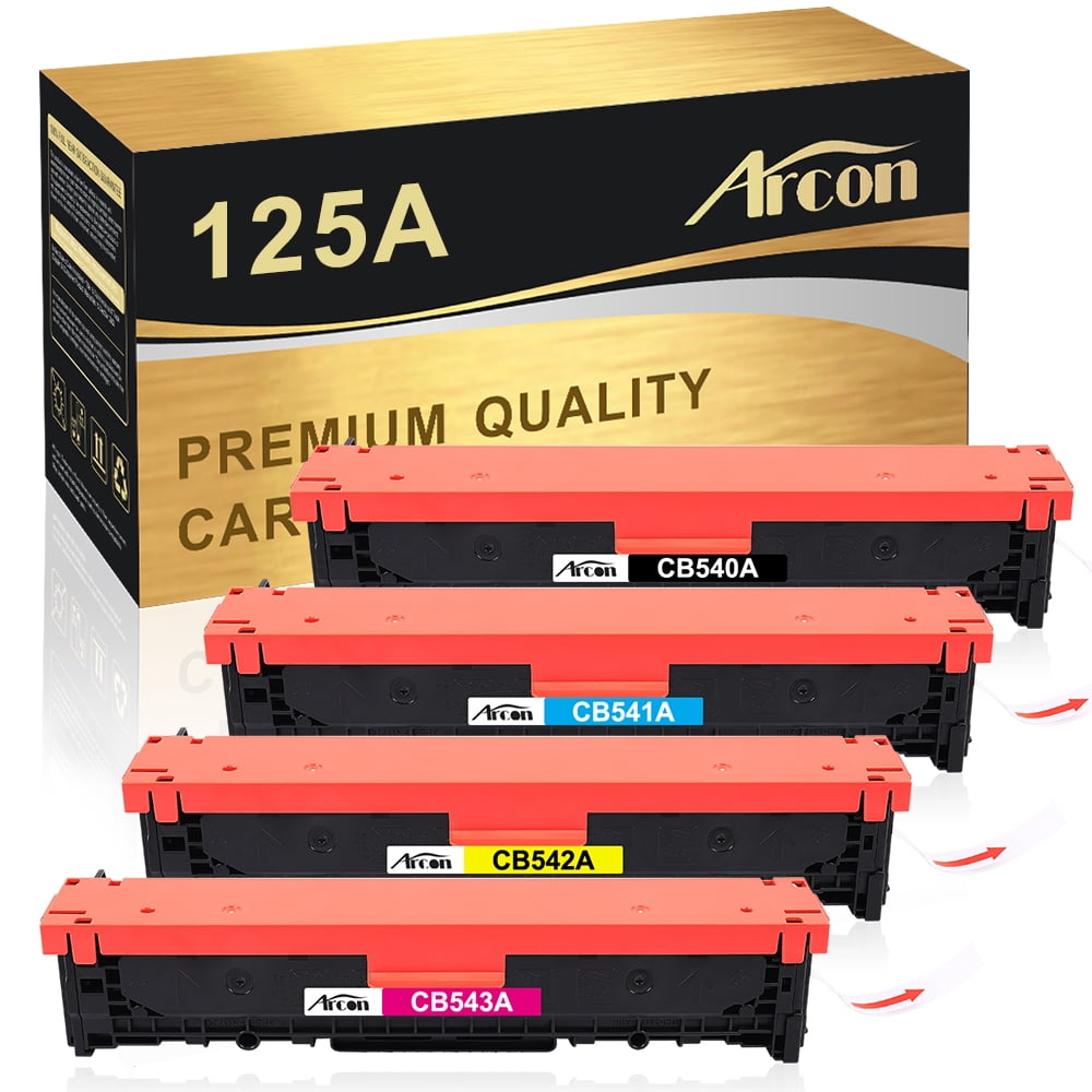 Arcon 4-Pack Compatible Toner for HP 125A CB540A CB541A CB542A CB543A M251n M251nw M276n M276nw ...