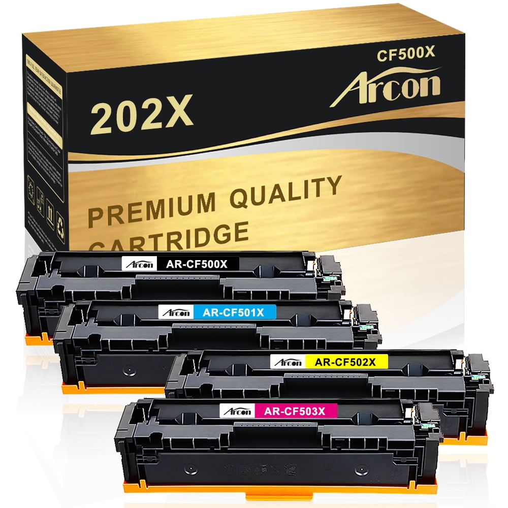 Arcon 4-Pack Compatible Toner for HP 202X CF500X Color LaserJet Pro MFP ...