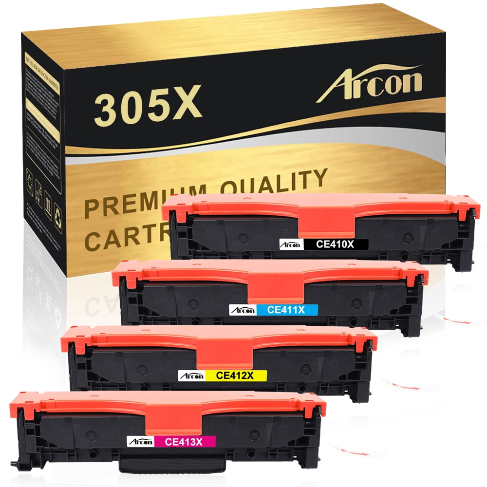 Arcon 4-Pack Compatible Toner for HP 305X CE410X CE411A CE412A CE413A ...