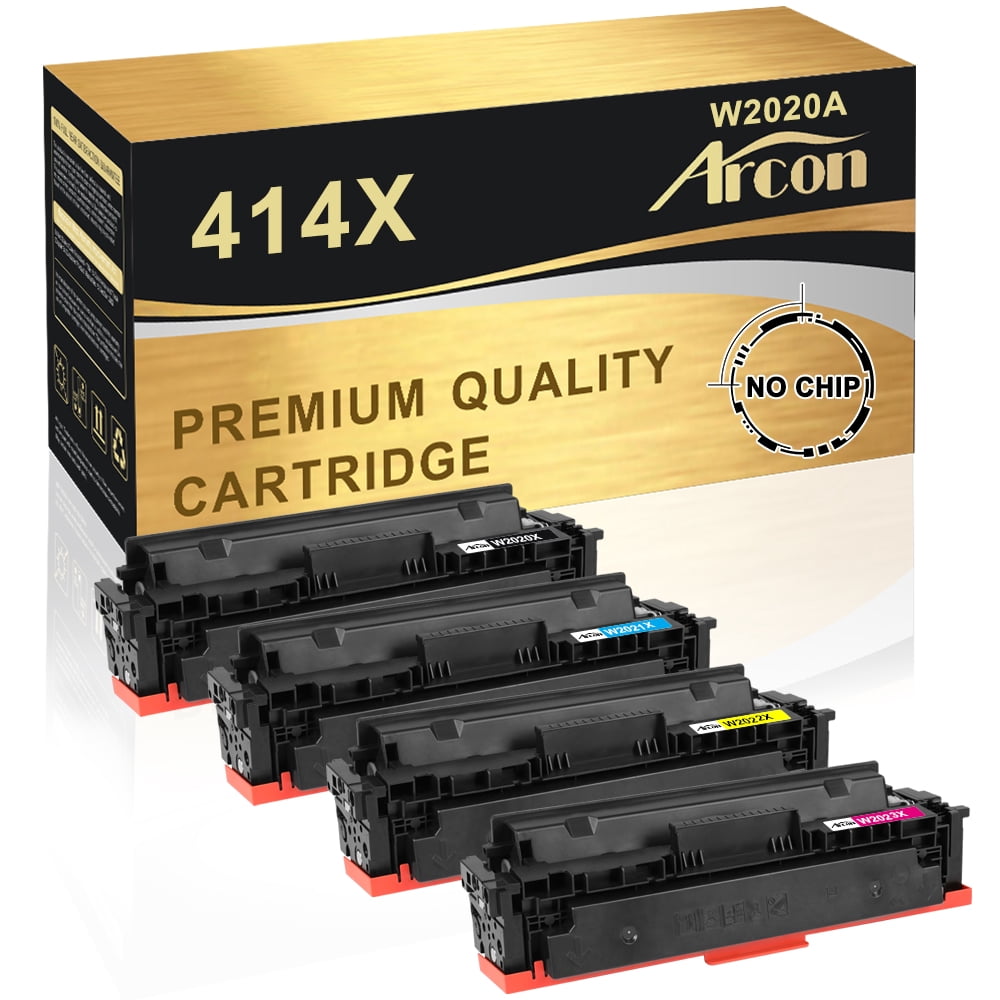 Arcon 4-Pack Compatible Toner for HP 414X W2020X works with LaserJet ...