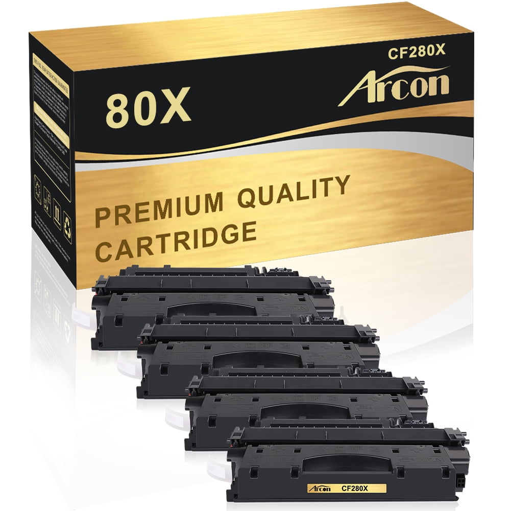 Arcon 4-Pack Toner 80X CF280X works with Laser Jet Pro 400 M401n M401d ...