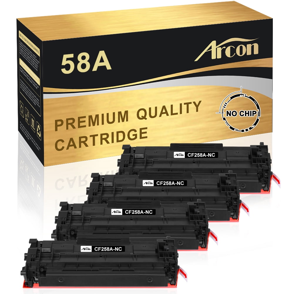 Arcon 4-Pack Compatible Toner for HP CF258A 58A works with LaserJet Pro ...