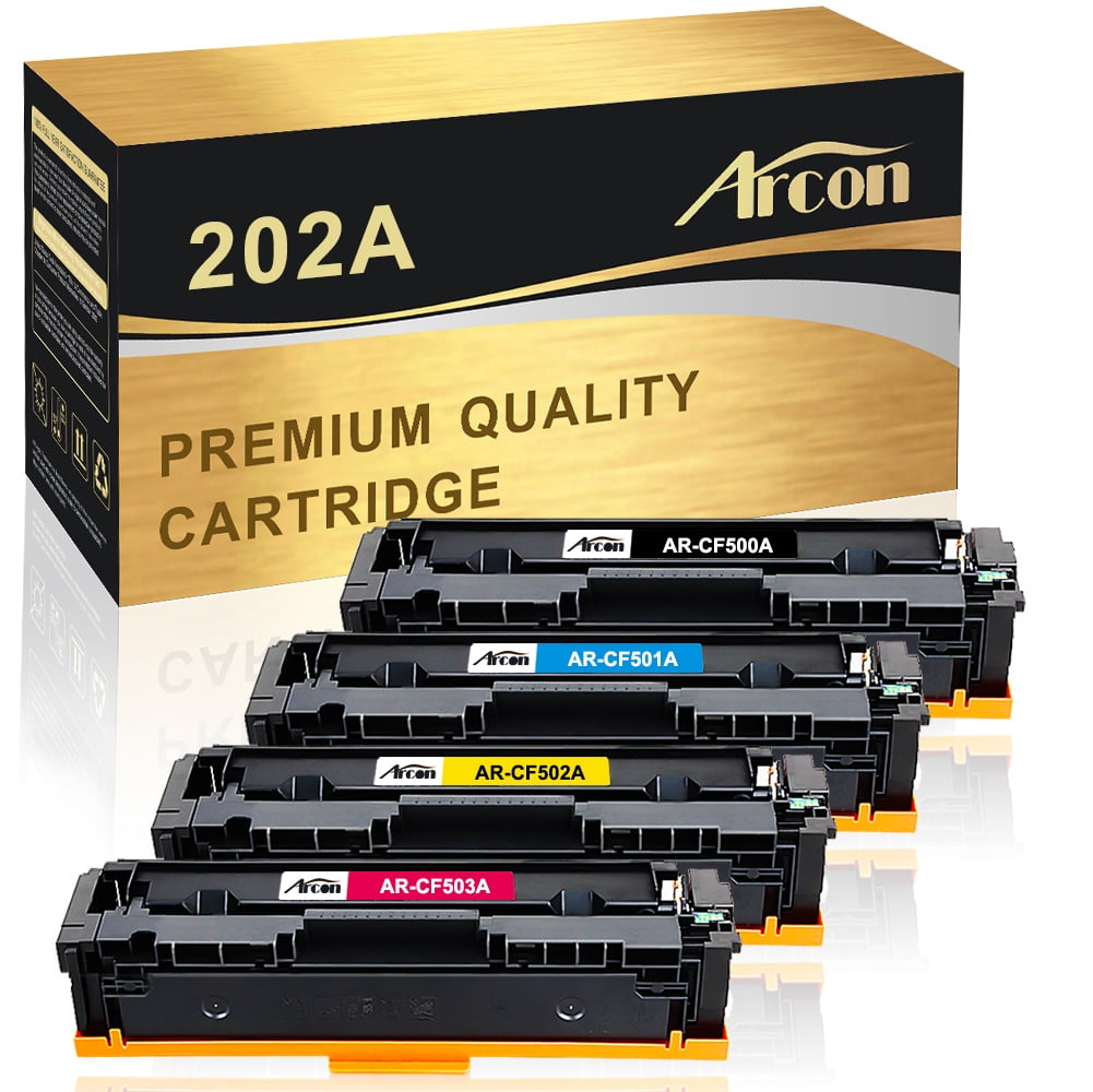 Arcon 4-Pack Compatible Toner works with HP 202A CF500A CF501A CF502A ...