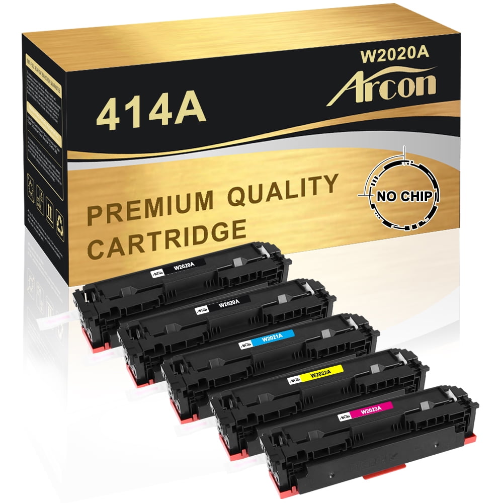 Arcon 5-Pack Compatible Toner for HP 414A W2020A works with LaserJet M454dn M454dw Pro MFP M479 ...