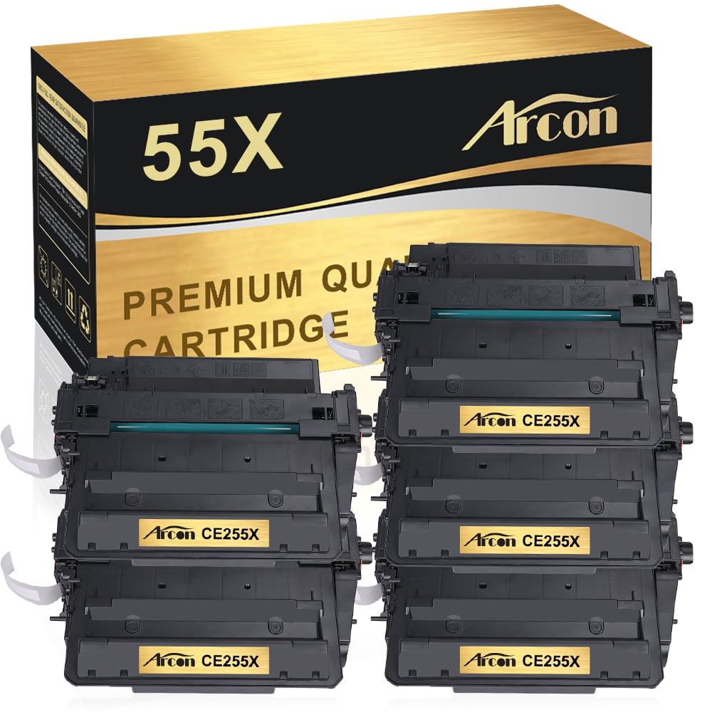Arcon 5-Pack Compatible Toner for HP 55X CE255X LaserJet Enterprise 500 ...