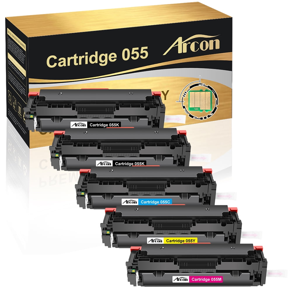 Arcon 5-Pack Compatible Toner for Canon 055 with Chip imageCLASS ...