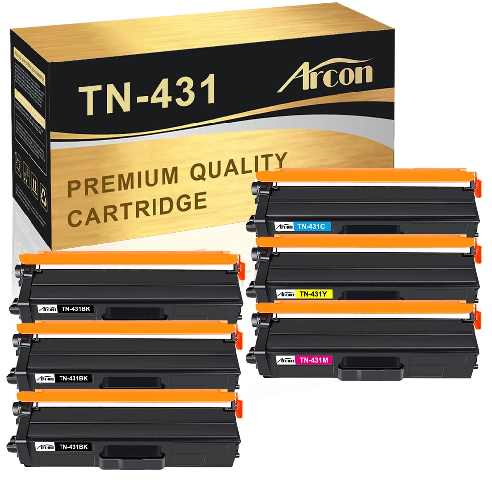 Arcon 6-Pack Compatible Toner for Brother TN431 TN-431BK works with ...