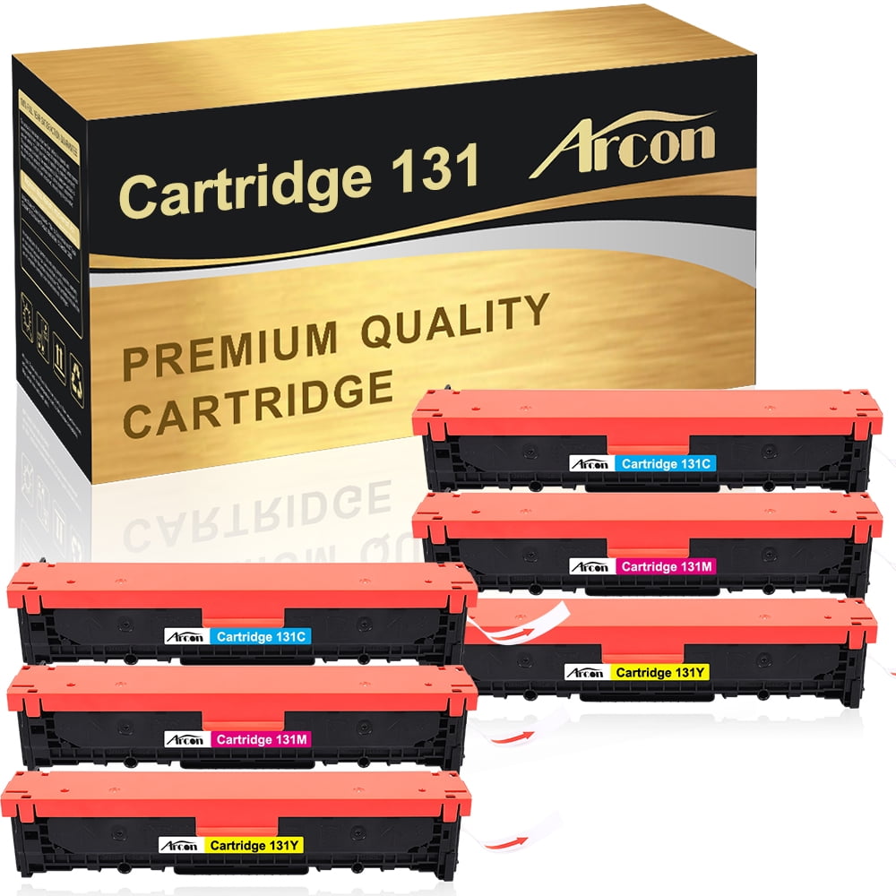Arcon 6-Pack Compatible Toner for Canon 131 131C 131M 131Y works with ... Arcon 6-Pack Compatible Toner for Canon 131 131C 131M 131Y works with ...