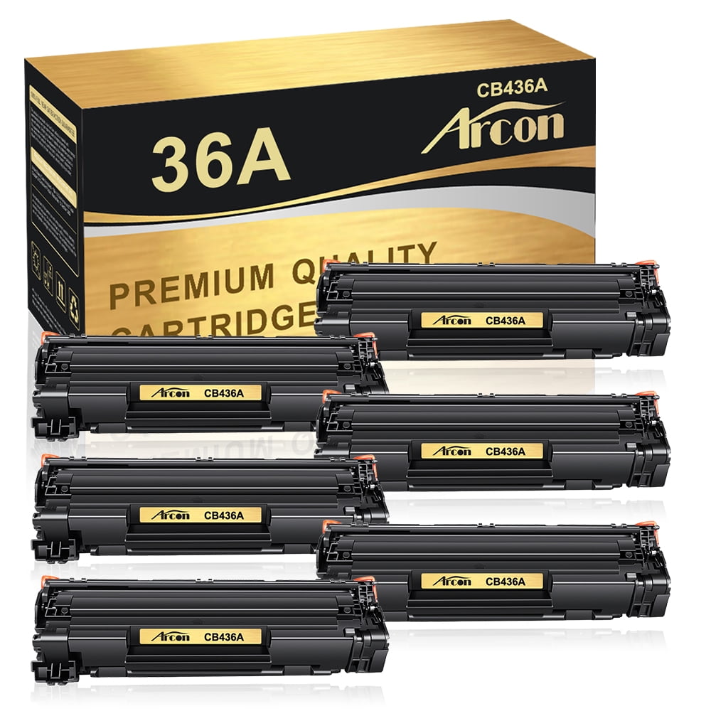 Arcon 6-Pack Compatible Toner for HP 36A CB436A Works with HP LaserJet ...
