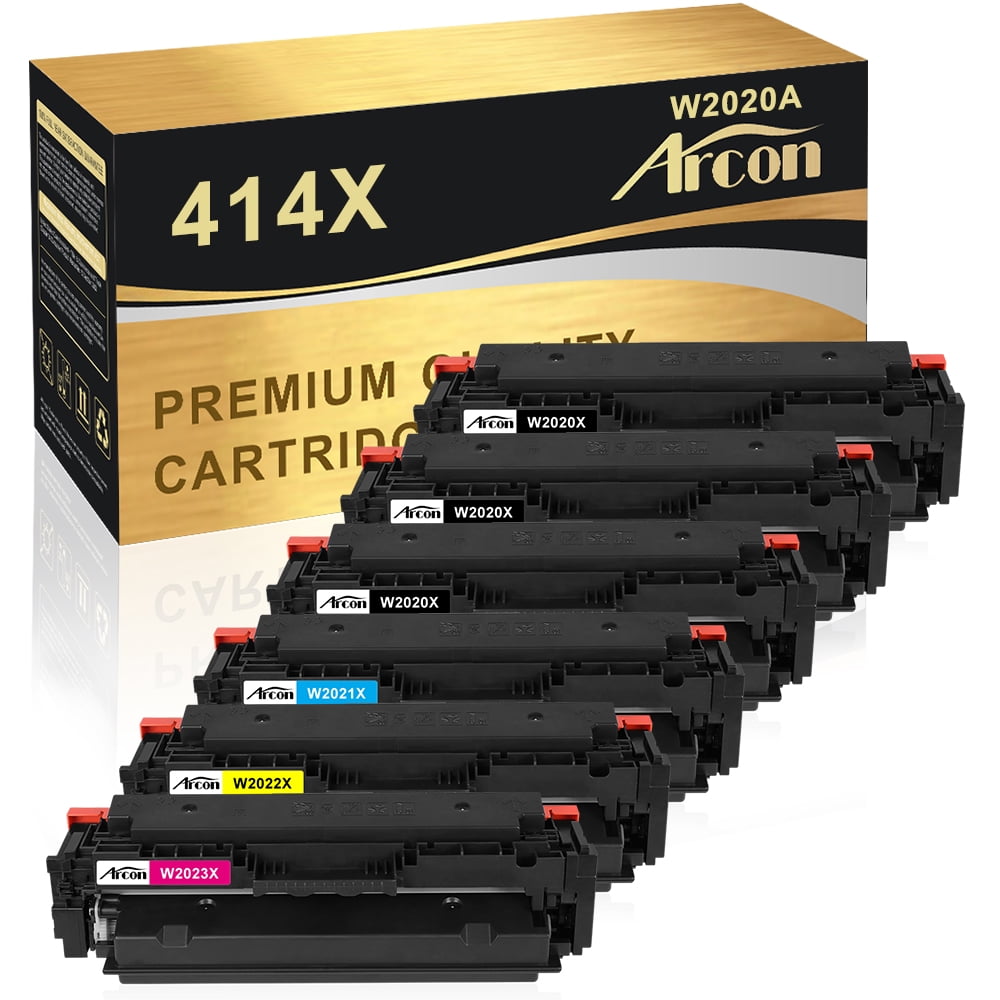 Arcon 6-Pack Compatible Toner for HP 414X W2020X works with LaserJet ...