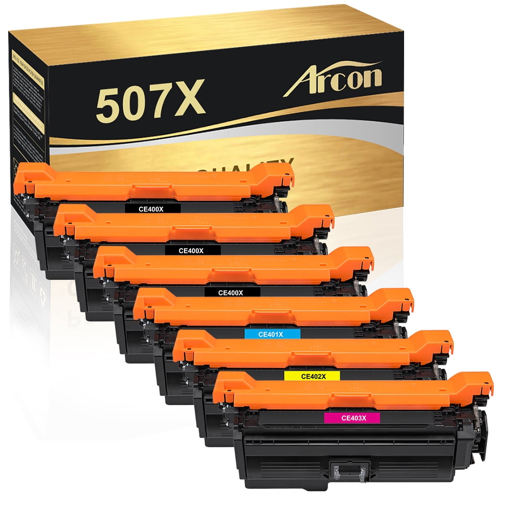 Arcon 6-Pack Compatible Toner for HP 507X CE400A Works with HP LaserJet ...