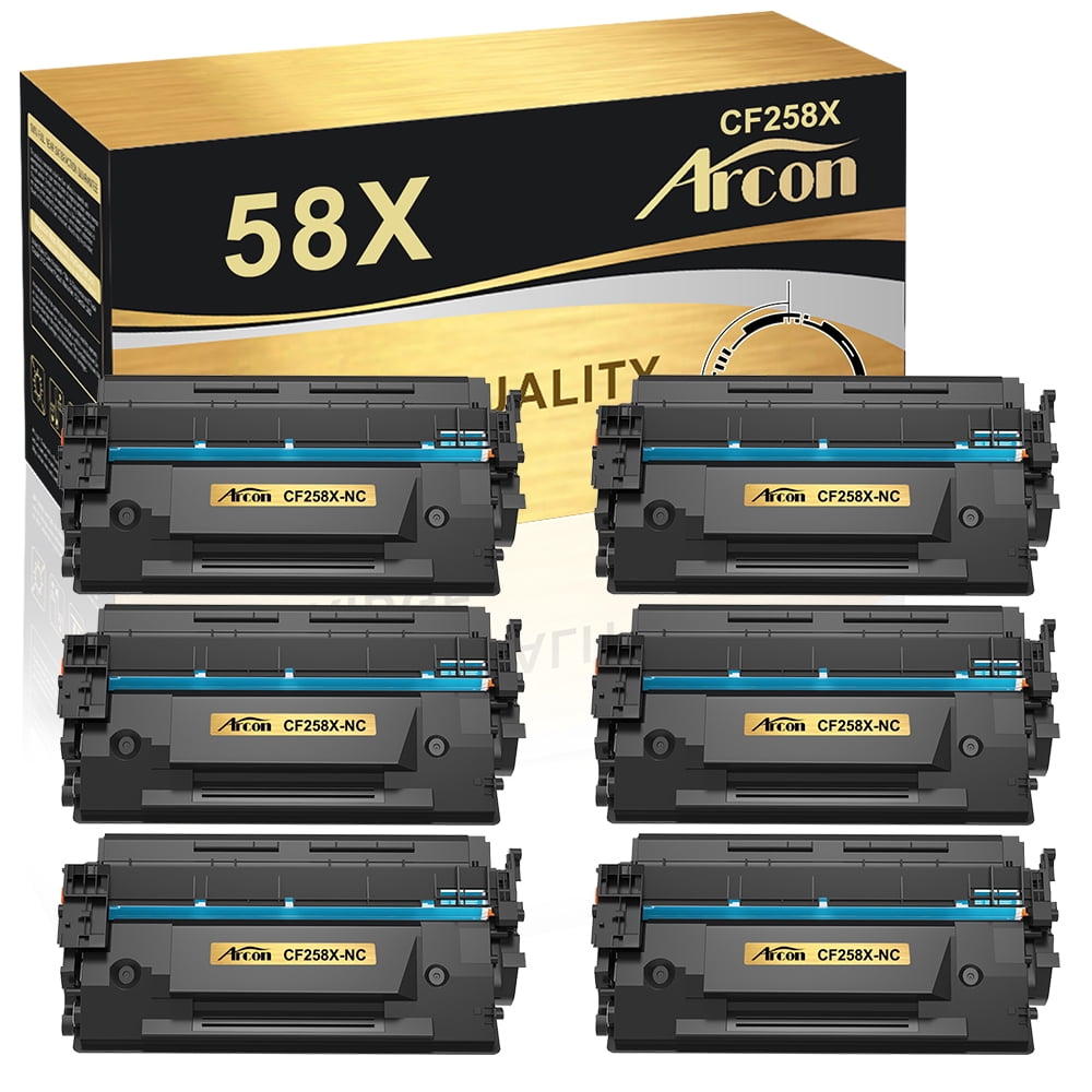 Arcon 6-Pack Compatible Toner for HP 58X CF258X works with LaserJet Pro ...