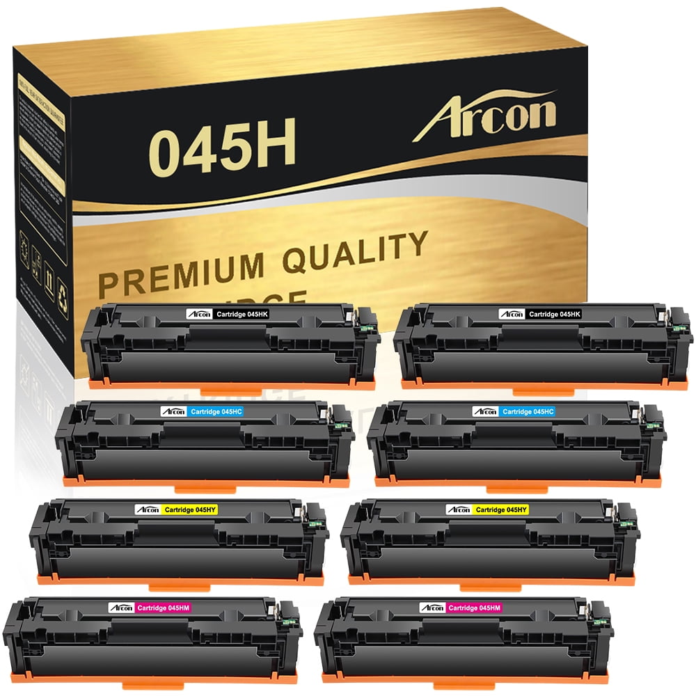Arcon 8-Pack Compatible Toner for Canon 045H CRG-045 045HK 045HC 045HM 045HY Canon Color ...