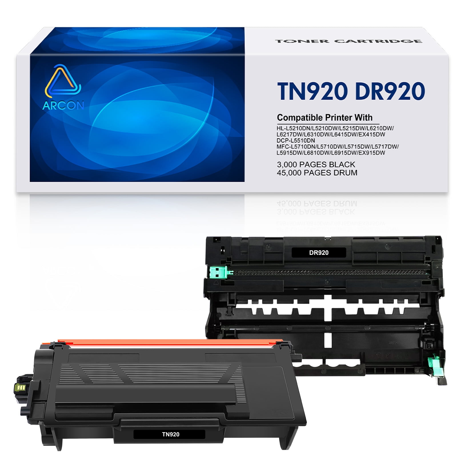 Arcon TN920&DR920 Toner Cartridge and Imaging Drum Compatible for ...