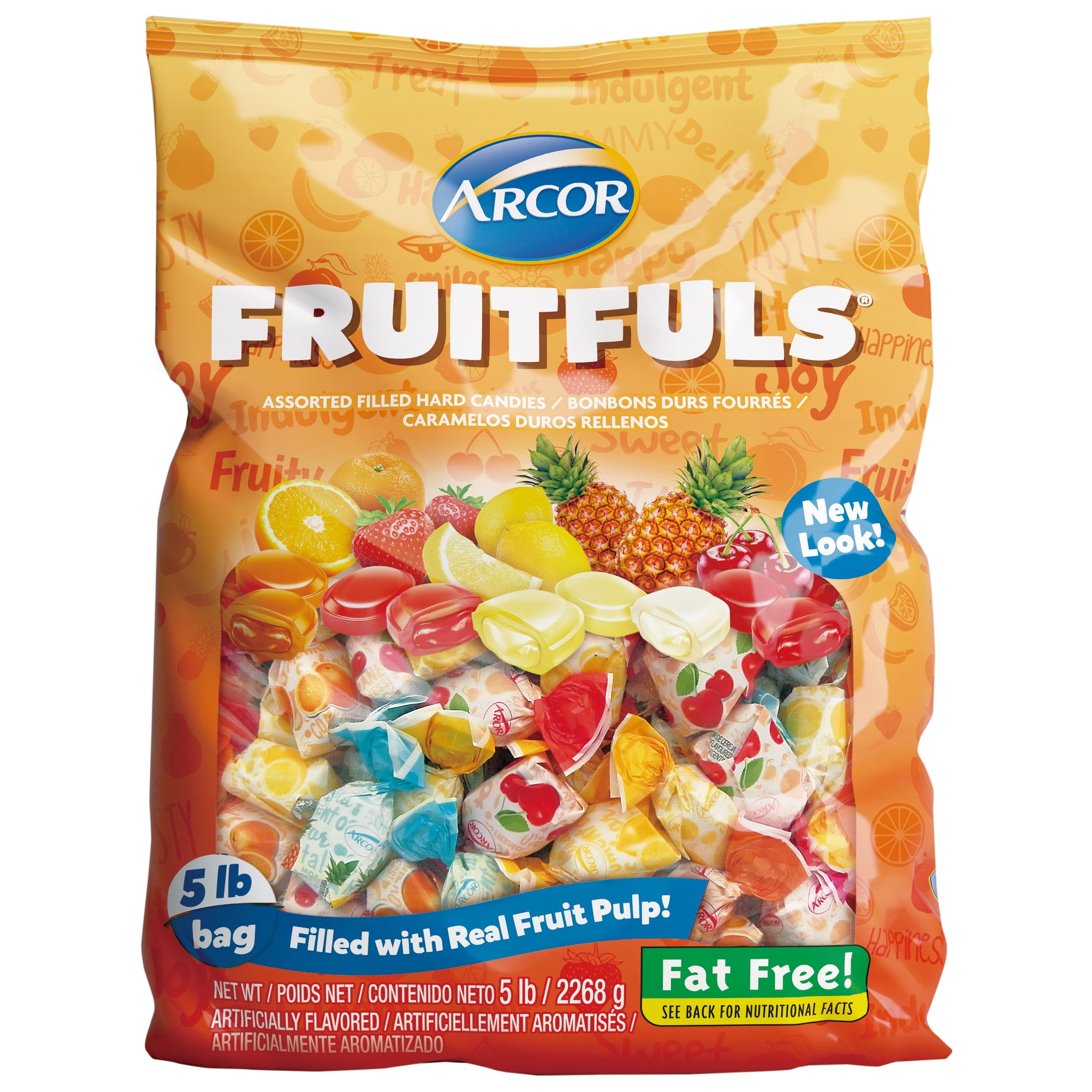 Arcor Assorted Fruit-Filled Hard Candies, Individually Wrapped, 5 Lb ...