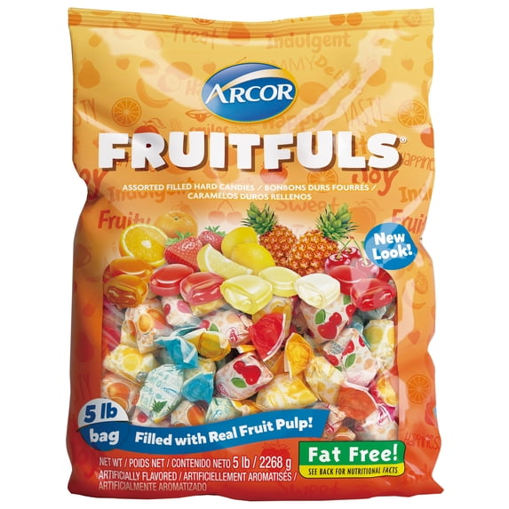 Arcor Assorted Fruit-Filled Hard Candies, Individually Wrapped, 5 Lb ...