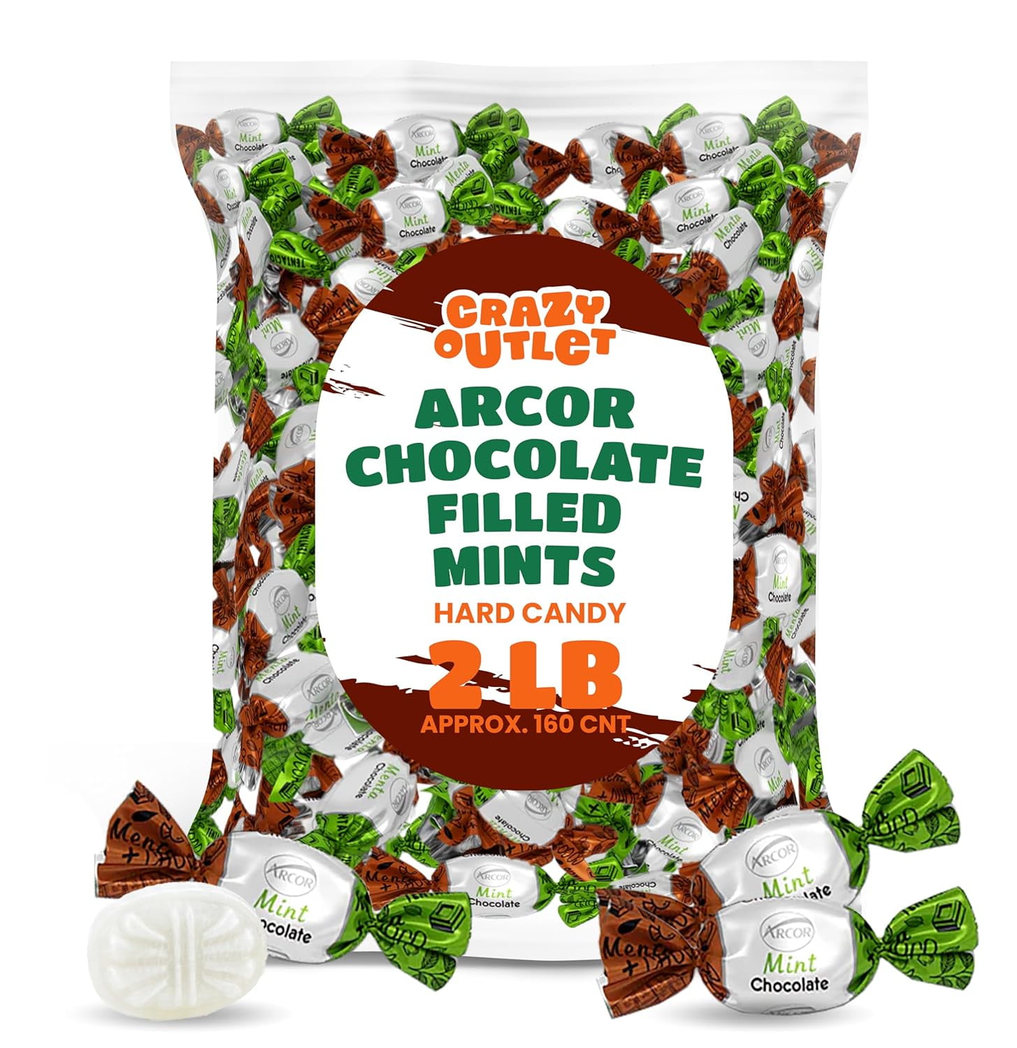 Arcor Chocolate Filled Mints Premium Old Fashioned Hard Candy - Bulk ...