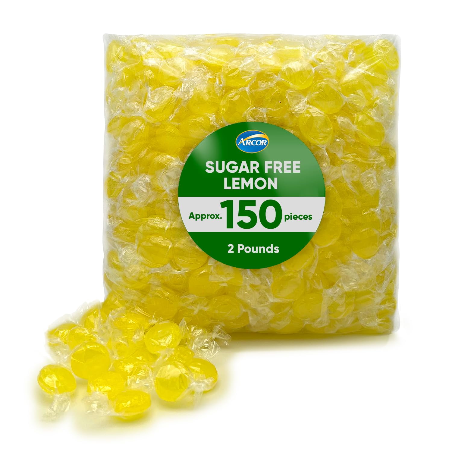 Arcor Lemon Drops Sugar Free Candy Hard Candy Bulk 2 Pound Of Approx 150 Sugar Free Mints