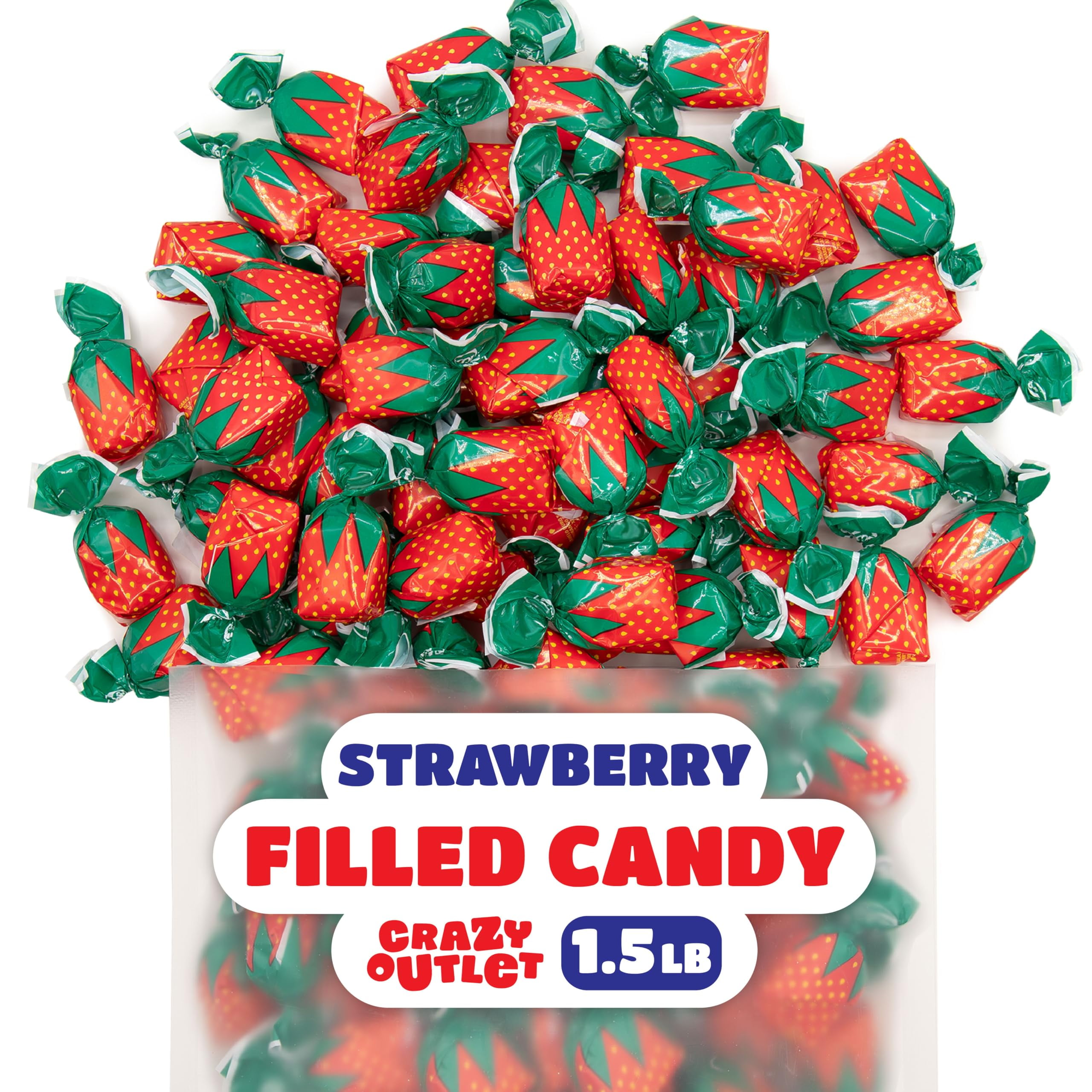 Arcor Strawberry Bon Bons ESF27 - 1.5 Pound Pack - Hard Candy ...